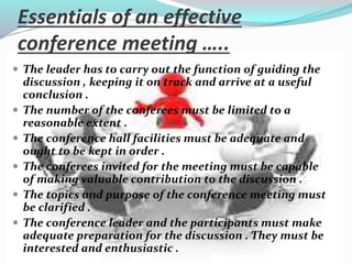 All you need to know about Conferences | PPTX