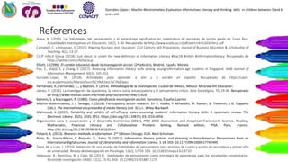 PAPER: Evaluation informatives literacy and thinking skills in children ...