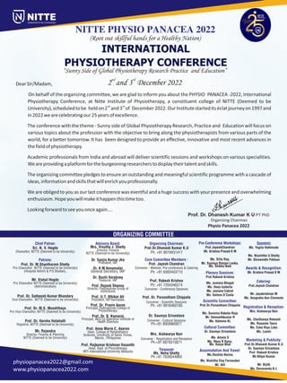 NITTE PHYSIO PENECEA: International Conference | PDF
