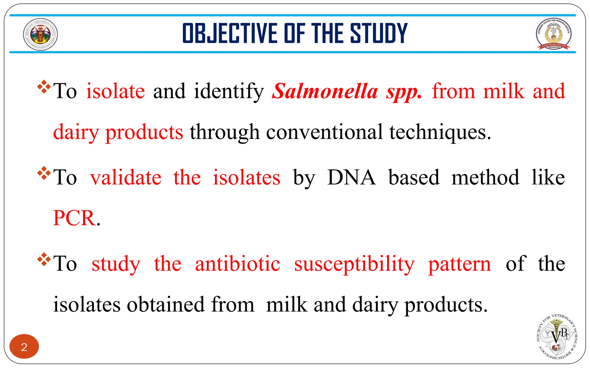 PREVALANCE OF SALMONELLA SPP. IN MILK AND DAIRY PRODUCTS AND ITS ...