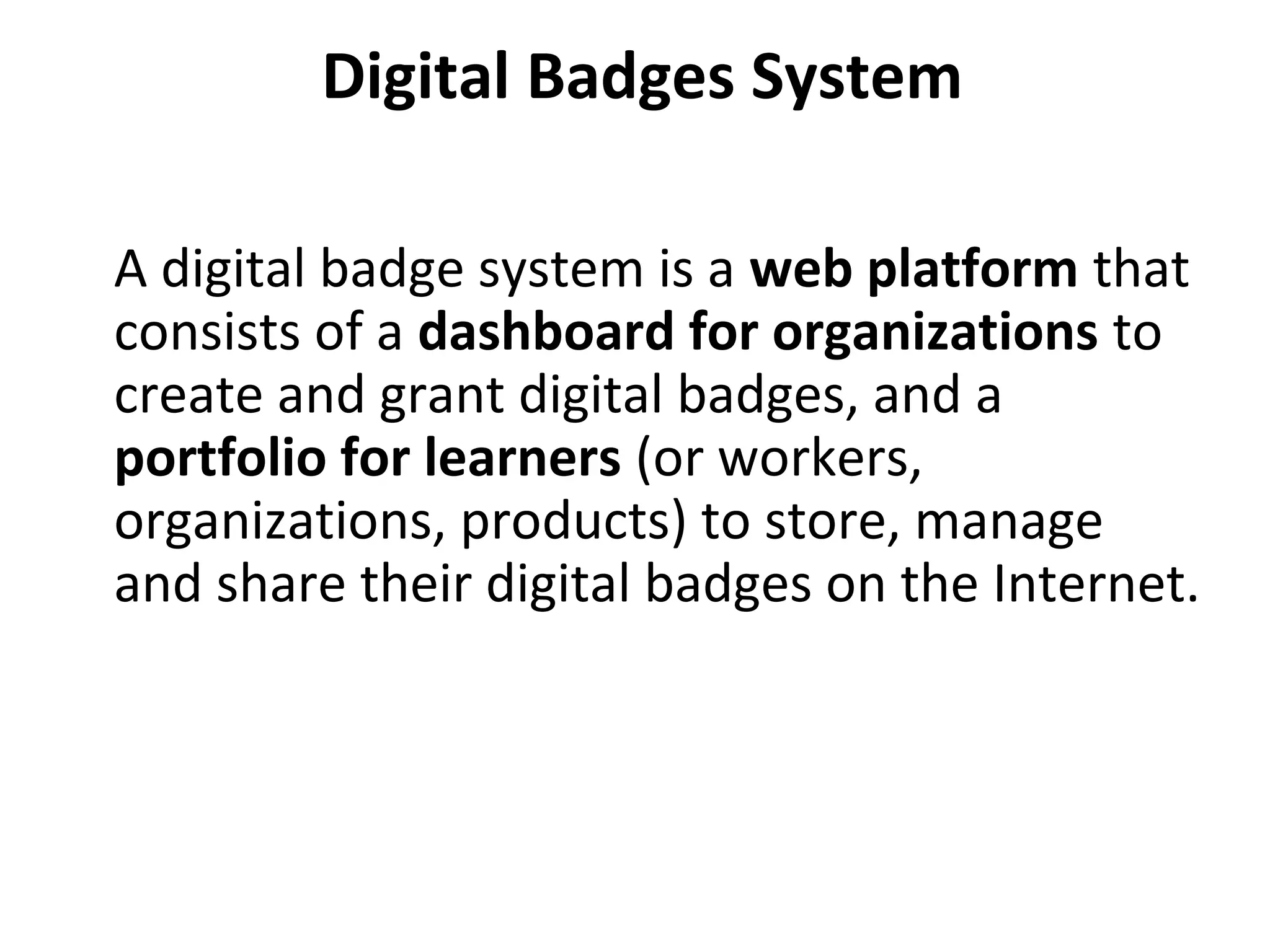 Digital credentials with digital badges for the future of digital ...