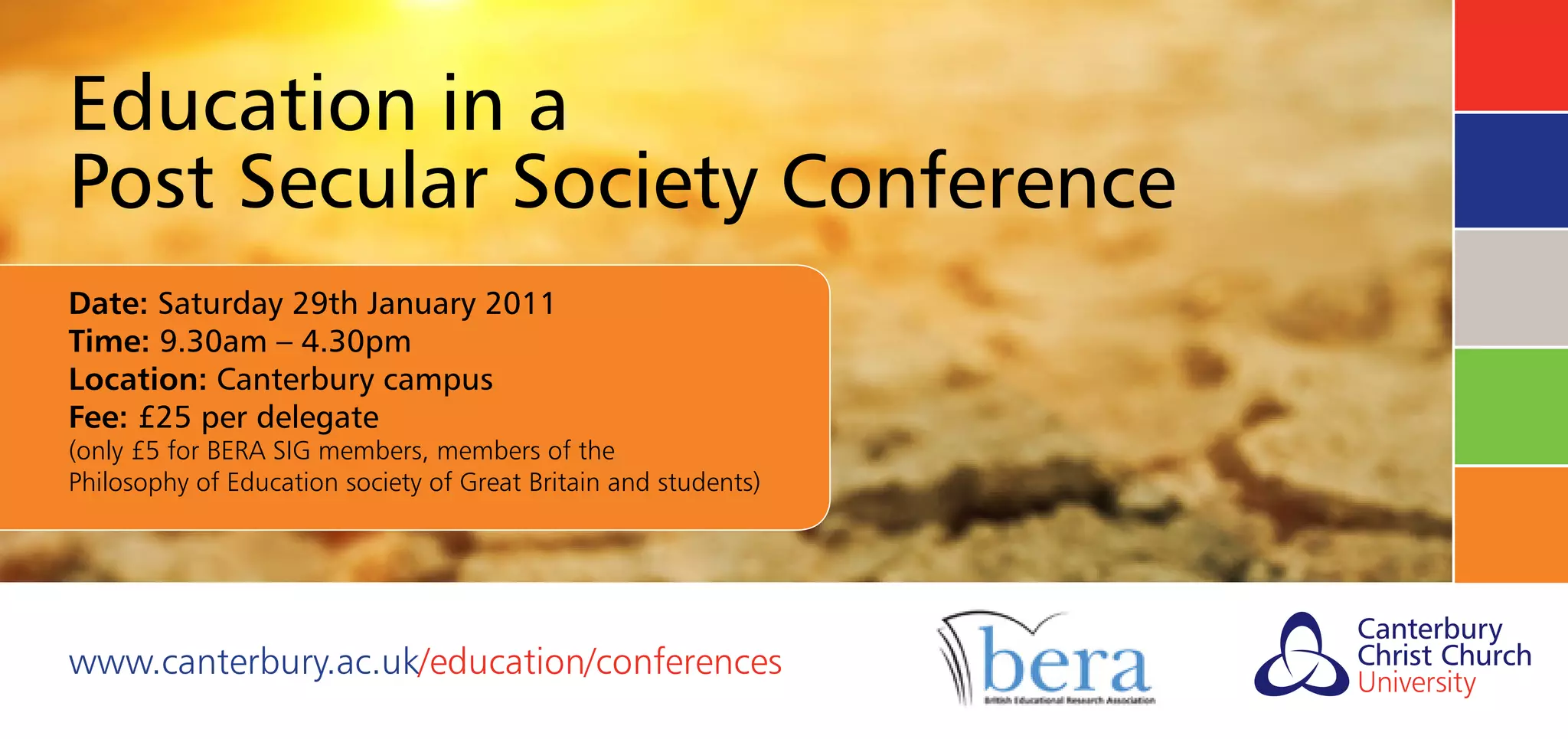 Conference flyer (education in a post secular society) | PDF