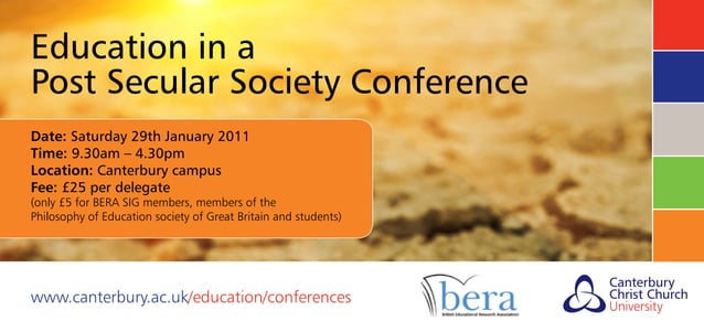 Conference flyer (education in a post secular society) | PDF