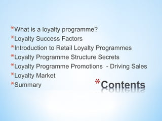 Loyalty Programme Marketing | PPT