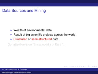 Web Mining to Create Semantic Content: A Case Study for the Environment | PPT