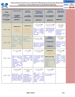 PM 24: TENTATIVE TECHNICAL PROGRAM STRUCTURE | PDF