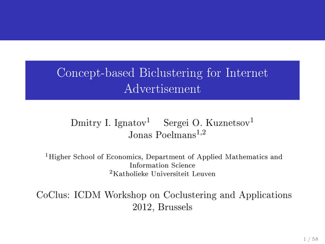 CoClus ICDM Workshop talk | PPT