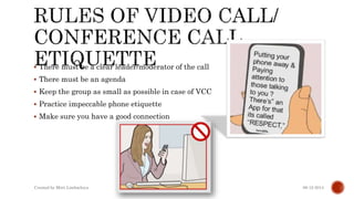 Video Conference Etiquette | PPTX