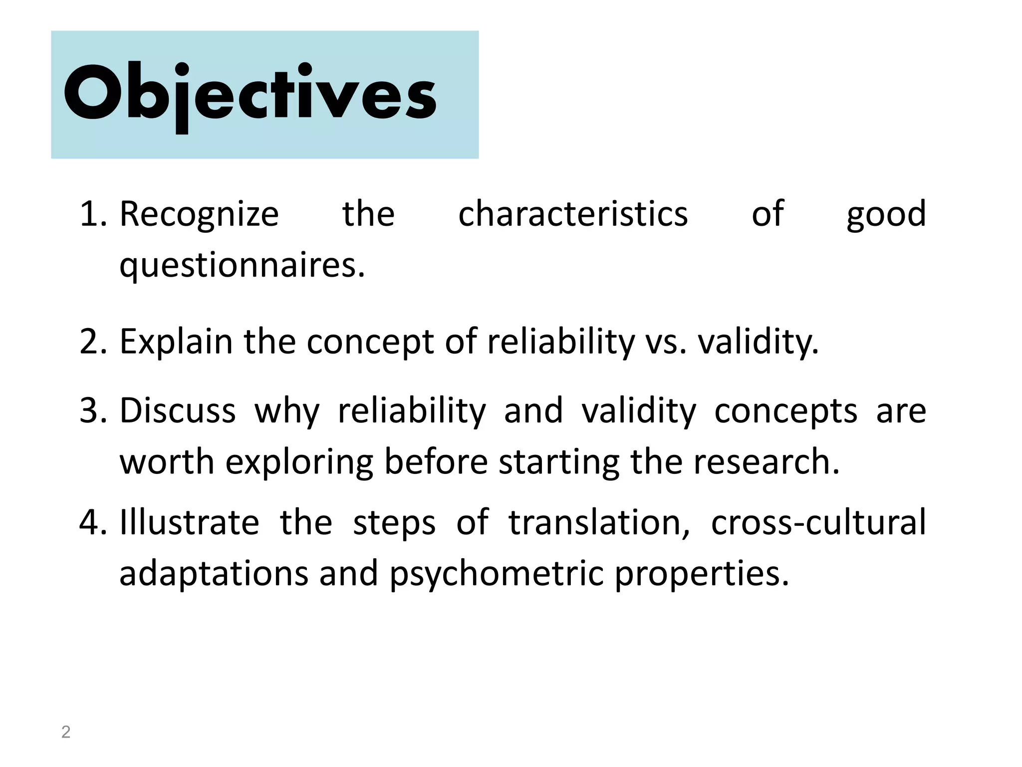 Psychometric properties | PDF