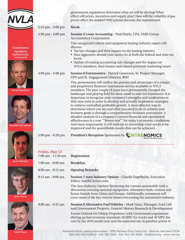 NVLA Conference Brochure | PDF