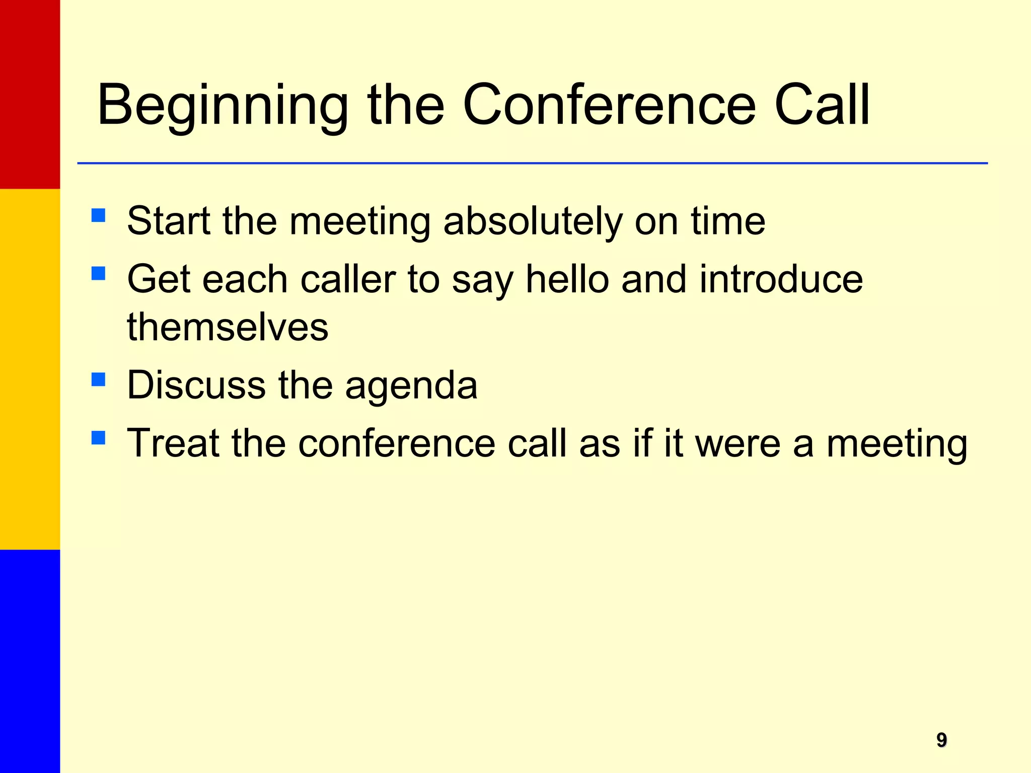 Conference call etiquette | PPT
