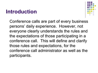 Conference Call Etiquette | PPTX