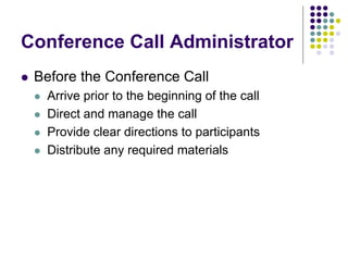 Conference Call Etiquette | PPTX