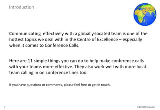 Conference Call Etiquette | PDF