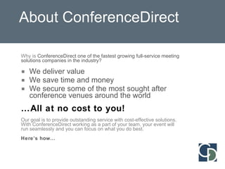 Conference direct powerpoint 2011 year end numbers (1) | PPT