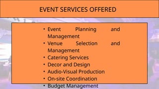 CONFERENCE IN EVENTS MANAGEMENTS / PPT PRESENTATION | PPT