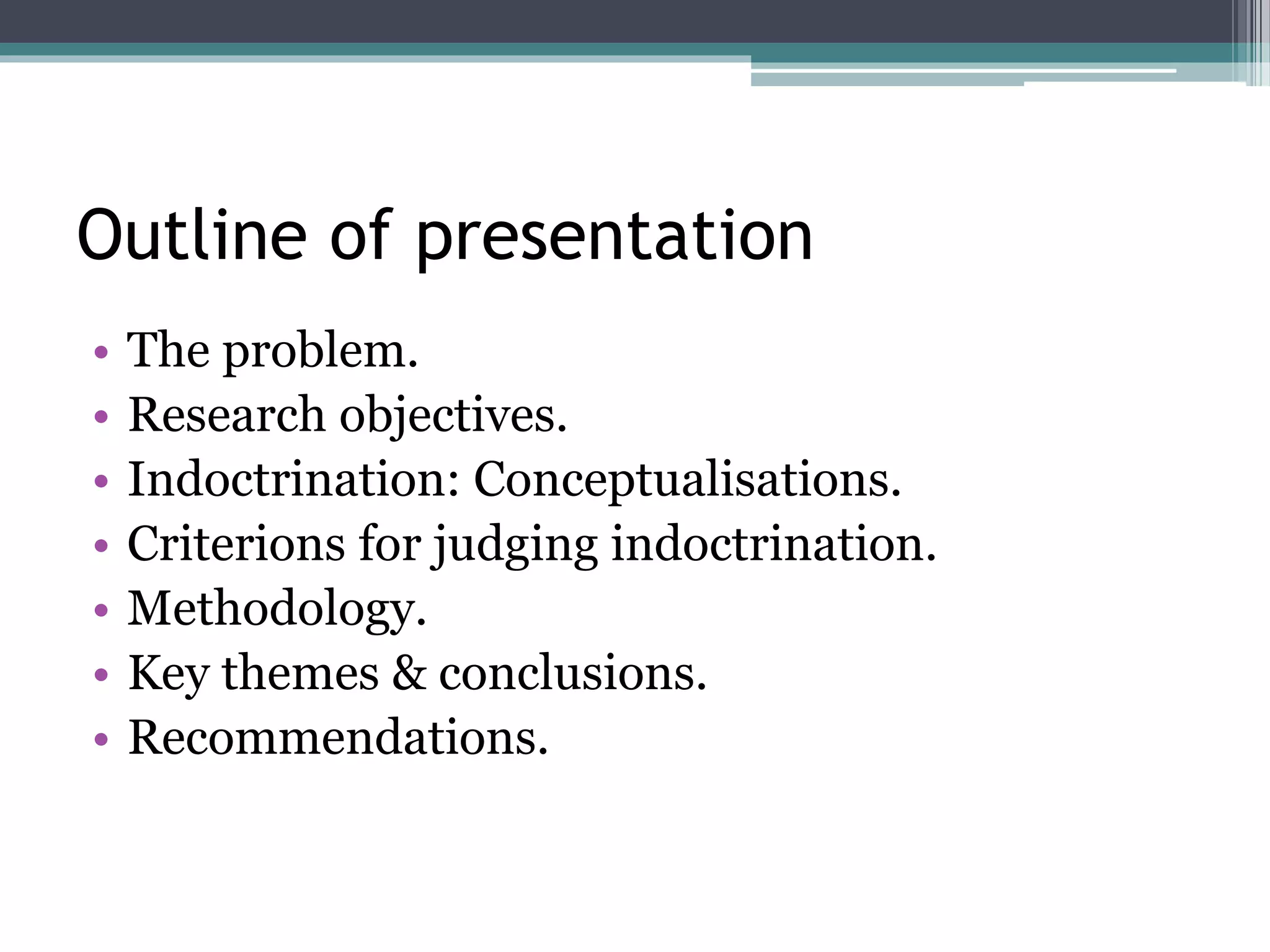 indoctrination and social studies teaching | PPTX