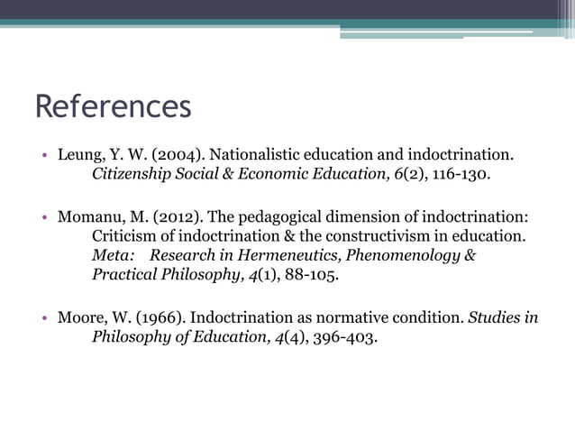 indoctrination and social studies teaching | PPTX | Educational ...