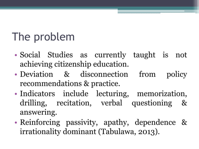 indoctrination and social studies teaching | PPTX | Educational ...
