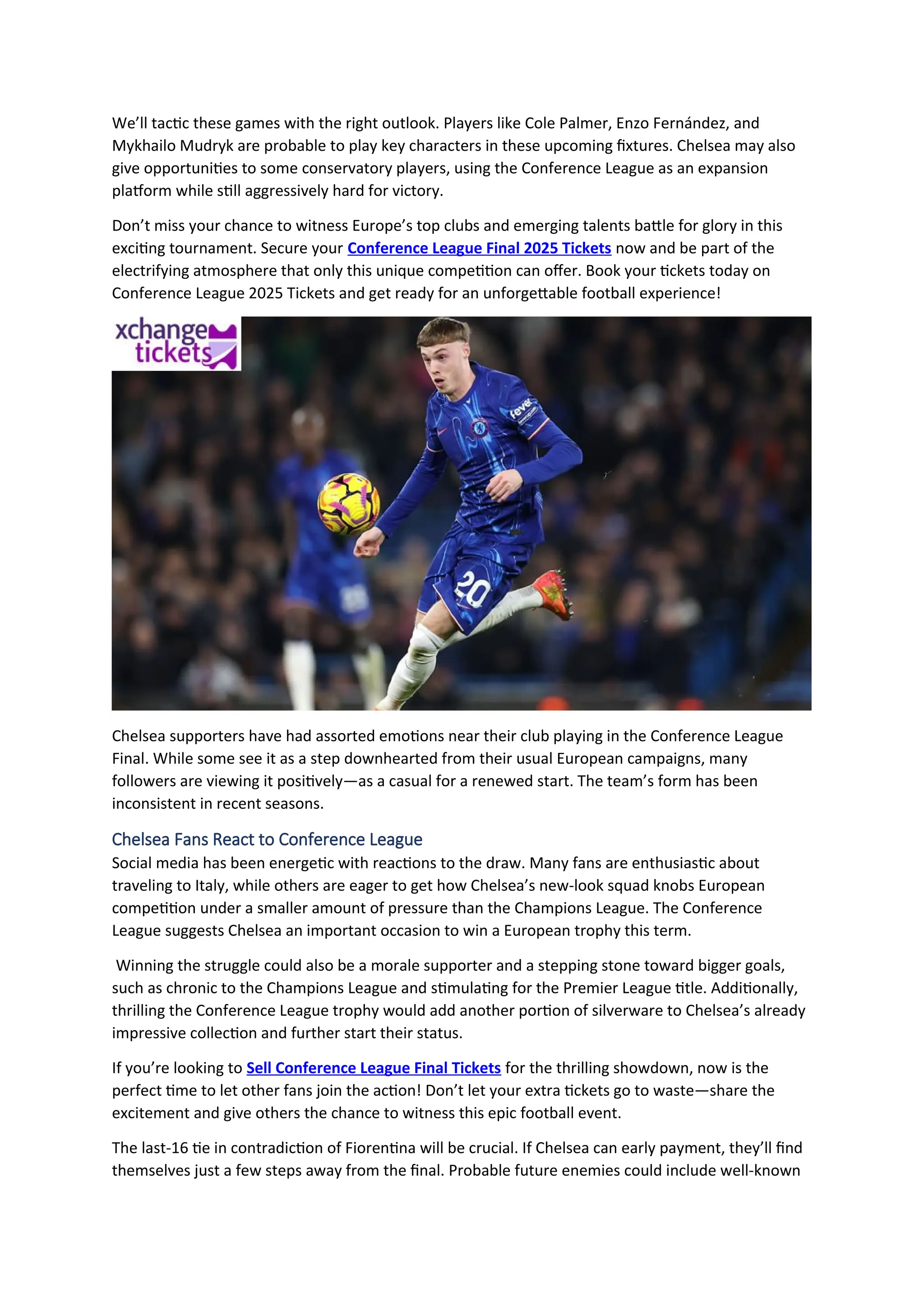 Conference League Final Draw Chelsea Learn Last-16 Opponents.docx