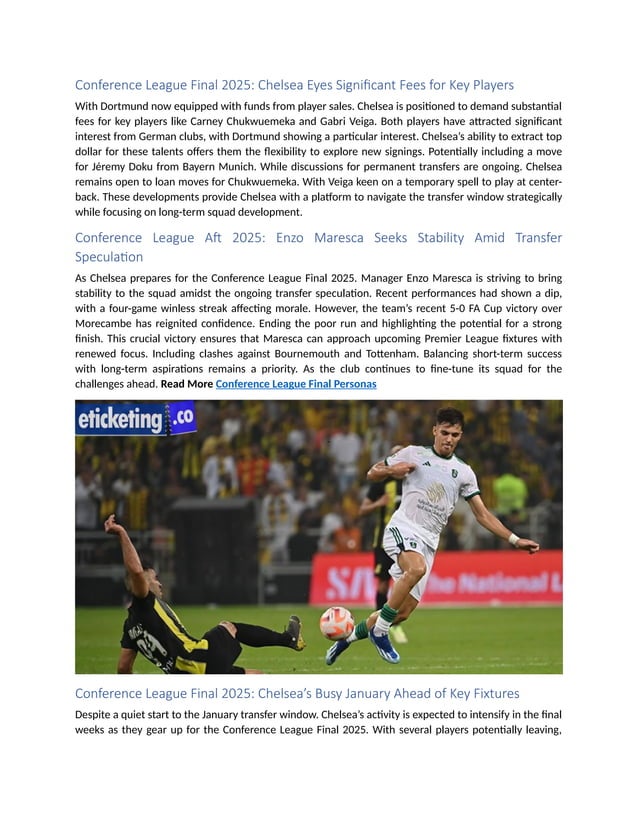 Conference League Final Traction: Key Bo | DOCX