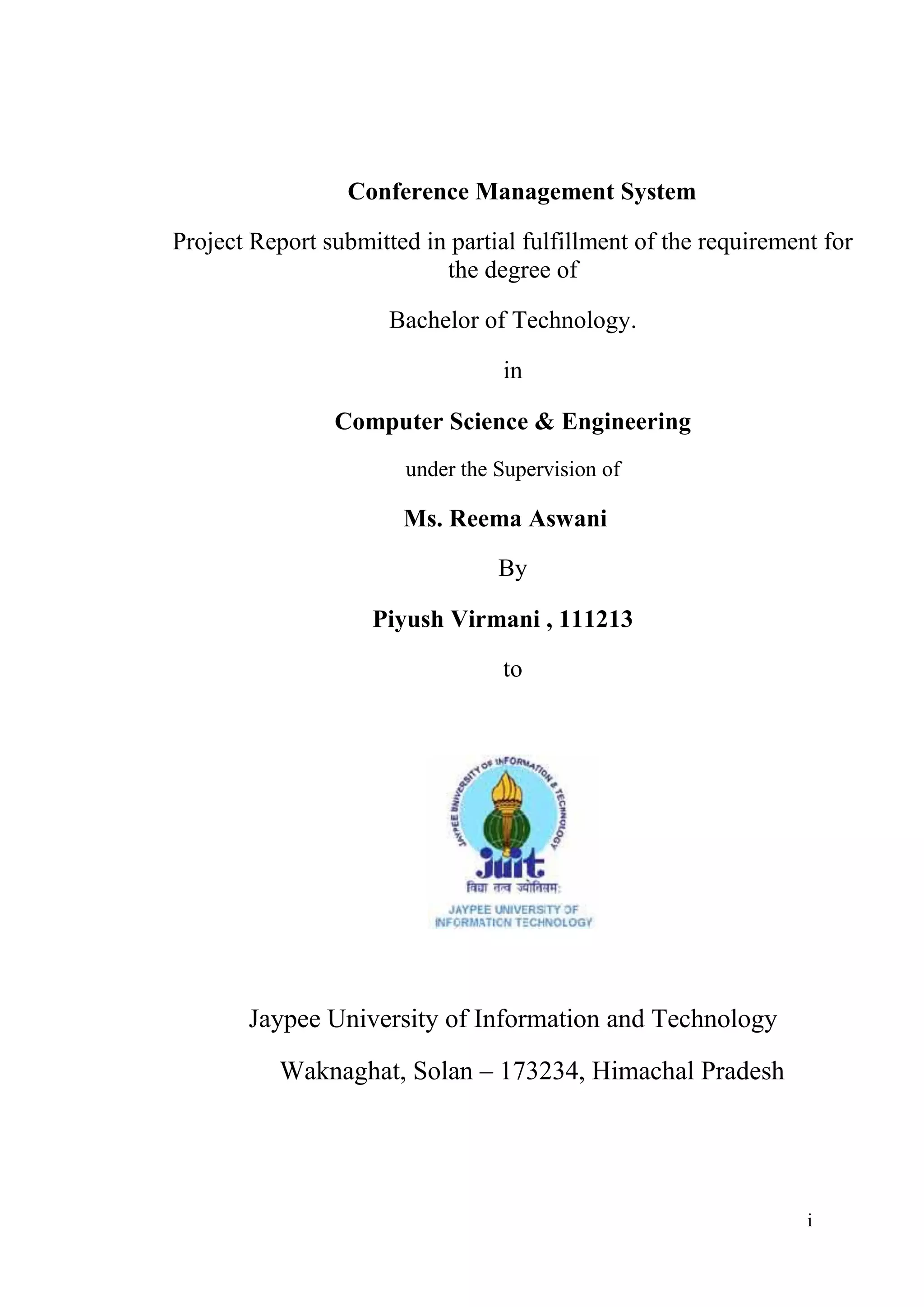 Conference management system | PDF