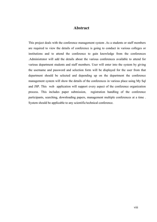 Conference management system | PDF