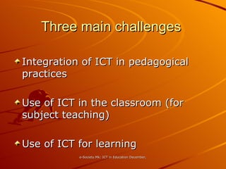 ICT Challenges for the Teachers | PPT