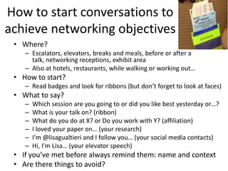Conference Networking 101 | PPTX | Web Conferencing | Computer Software ...