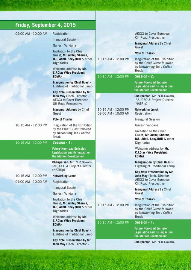 Conference plan a4 | PDF