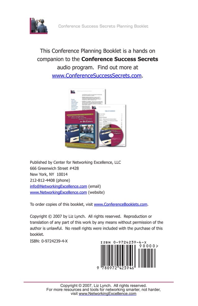Conference Planning Booklet | PDF