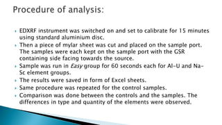 Study of GSR analysis on various surfaces | PPTX