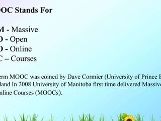 Massive Open Online Courses and Library Information Science Education | PPT