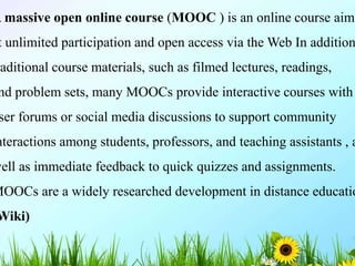 Massive Open Online Courses and Library Information Science Education | PPT