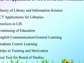 Massive Open Online Courses and Library Information Science Education | PPT