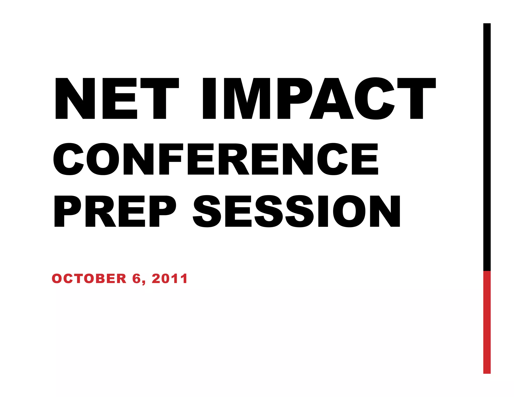 Conference Prep Session | PPT