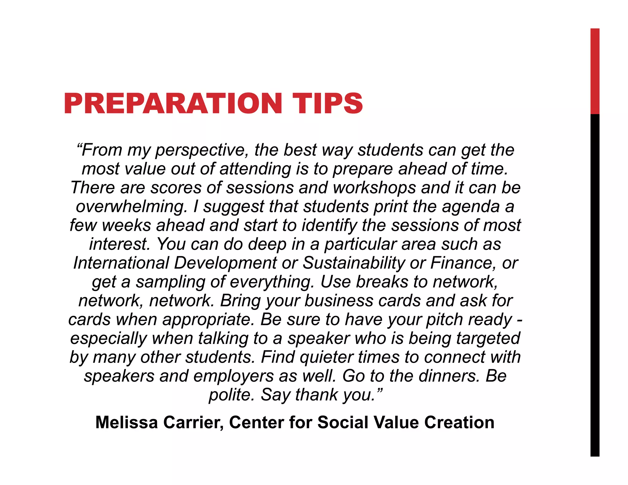 Conference Prep Session | PPT