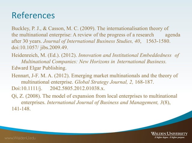 A Theoretical Analysis of the Tenets of Multinational Enterprise (MNE ...