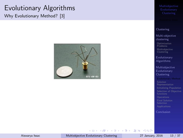 Multi Objective Evolutionary Clustering A Survey Ppt