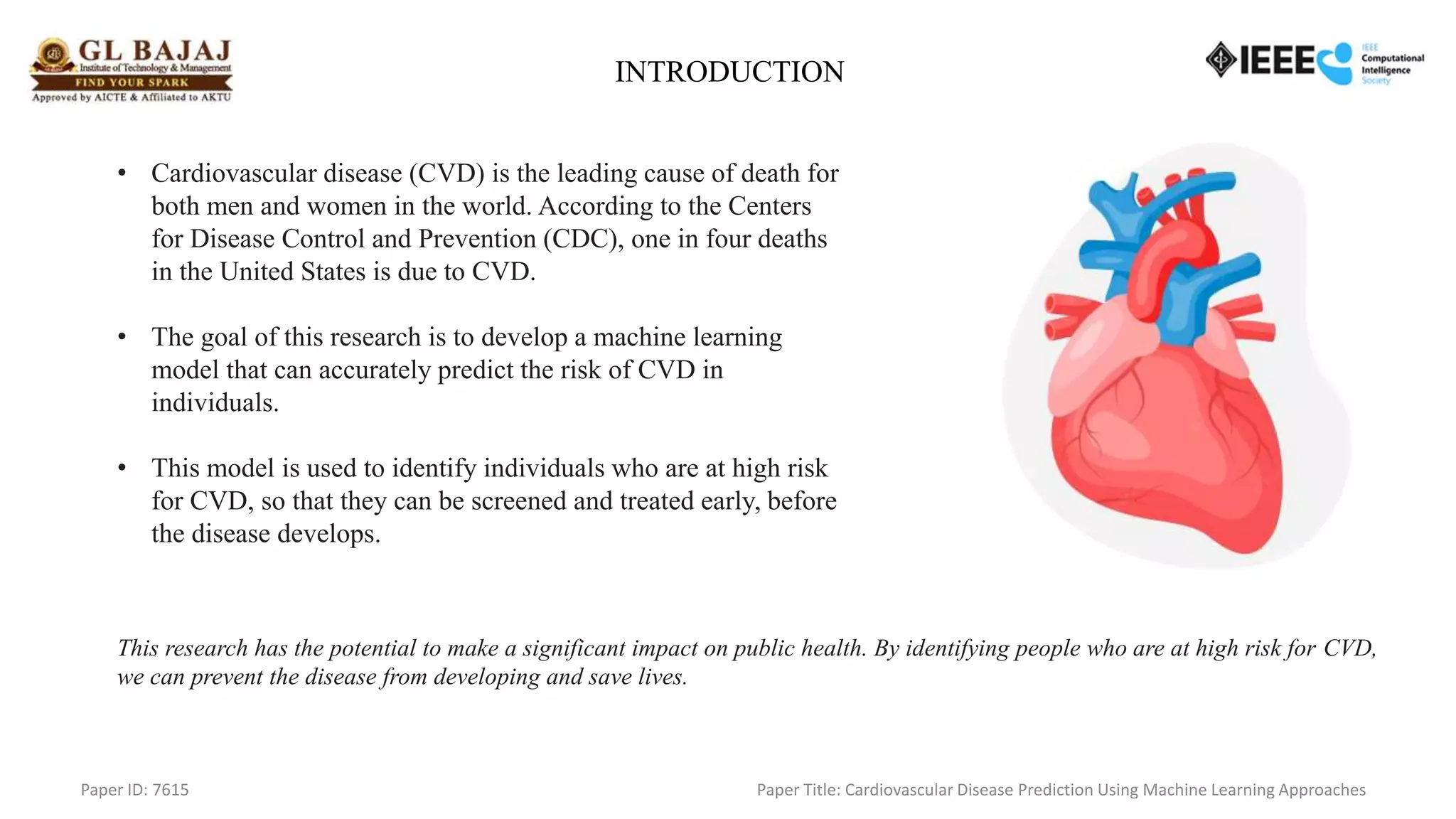 Cardiovascular Disease Prediction Using Machine Learning Approaches Pptx