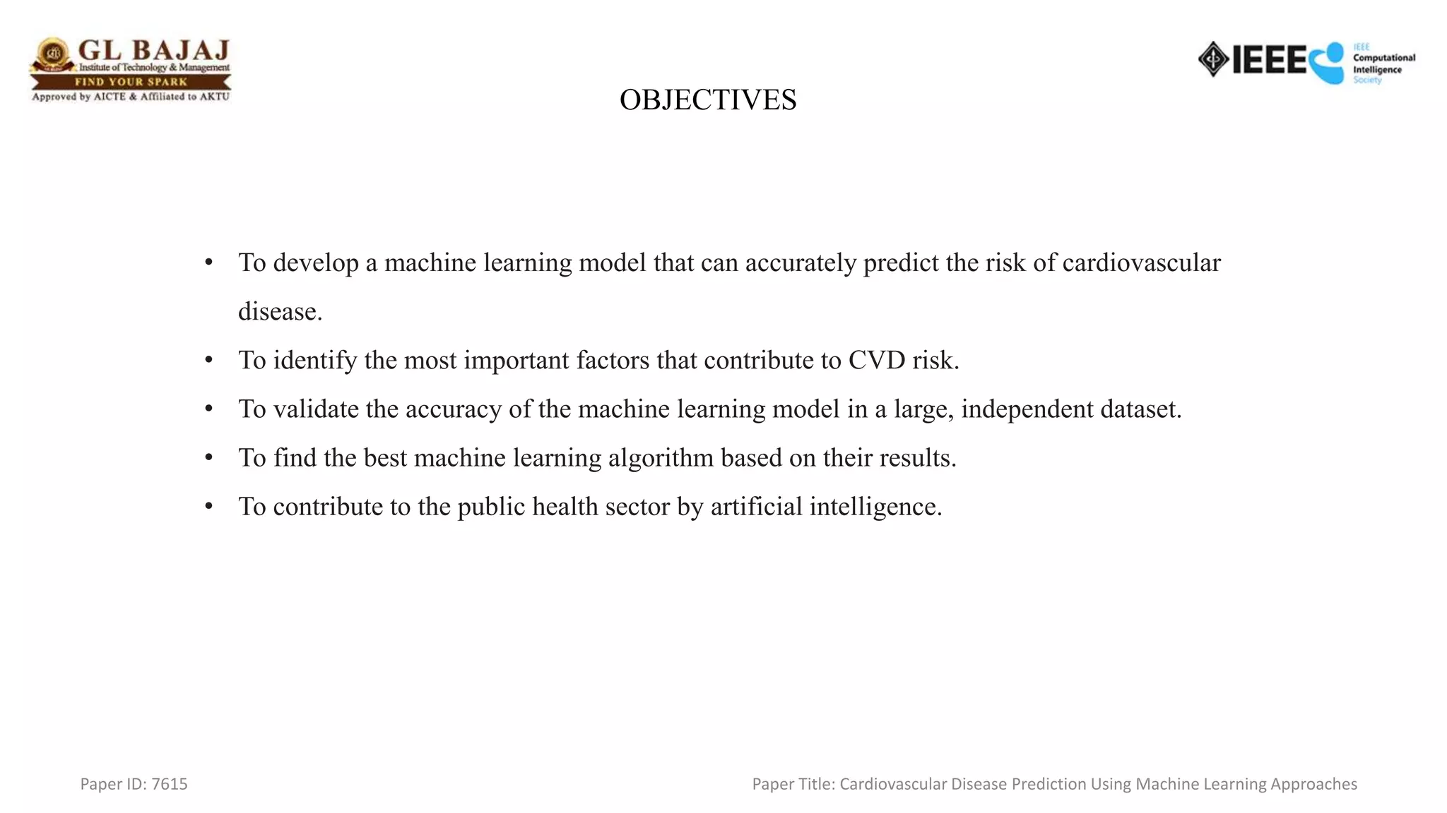 Cardiovascular Disease Prediction Using Machine Learning Approaches Pptx