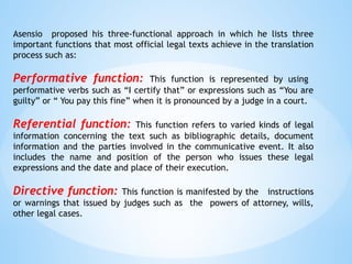 Conference Presentation in Legal Translation | PPTX