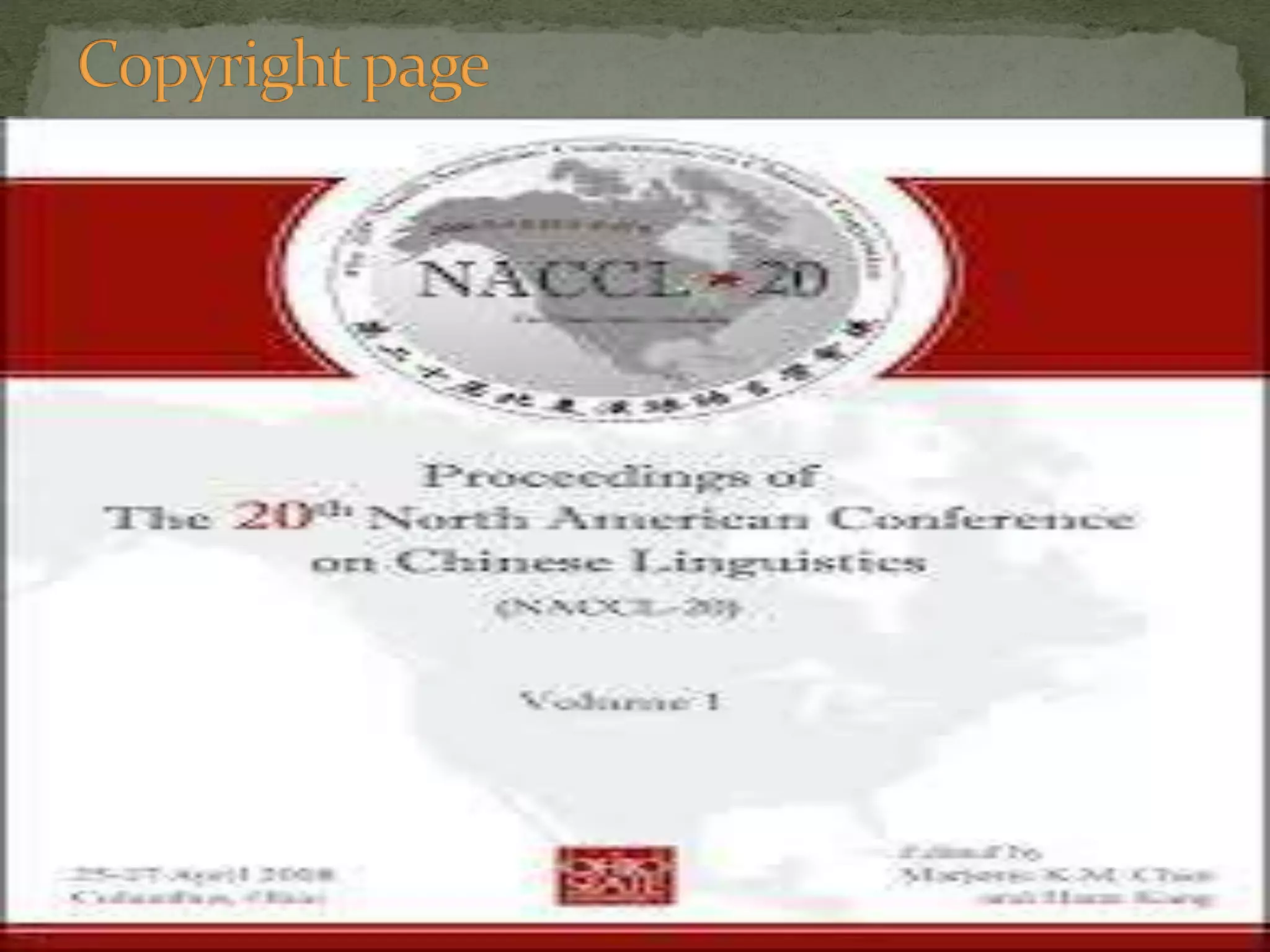 Conference proceeding ppt | PPTX