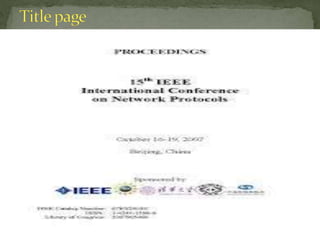 Conference proceeding ppt | PPTX