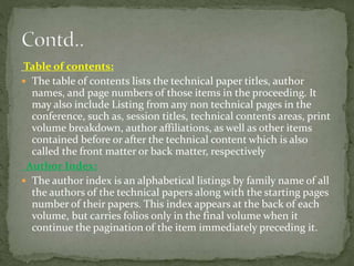 Conference proceeding ppt | PPTX