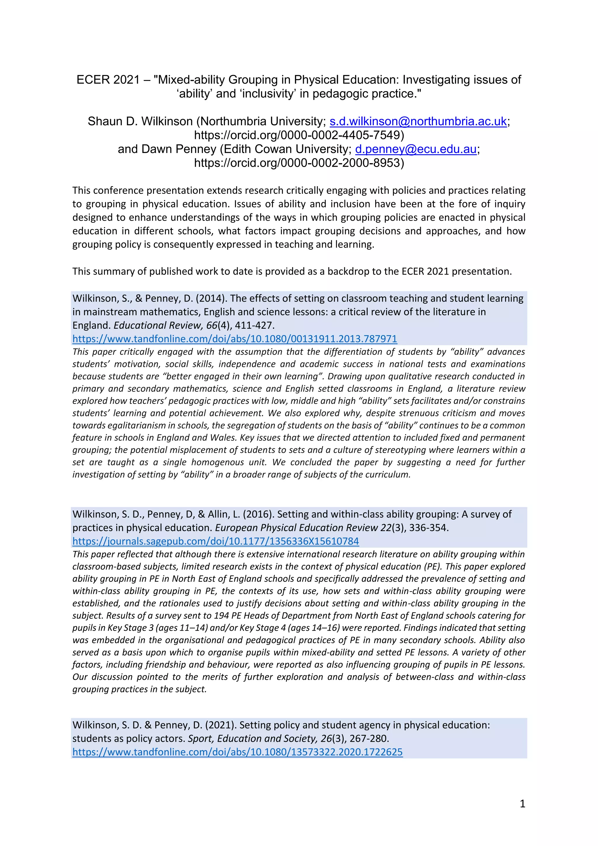 Conference resource | PDF