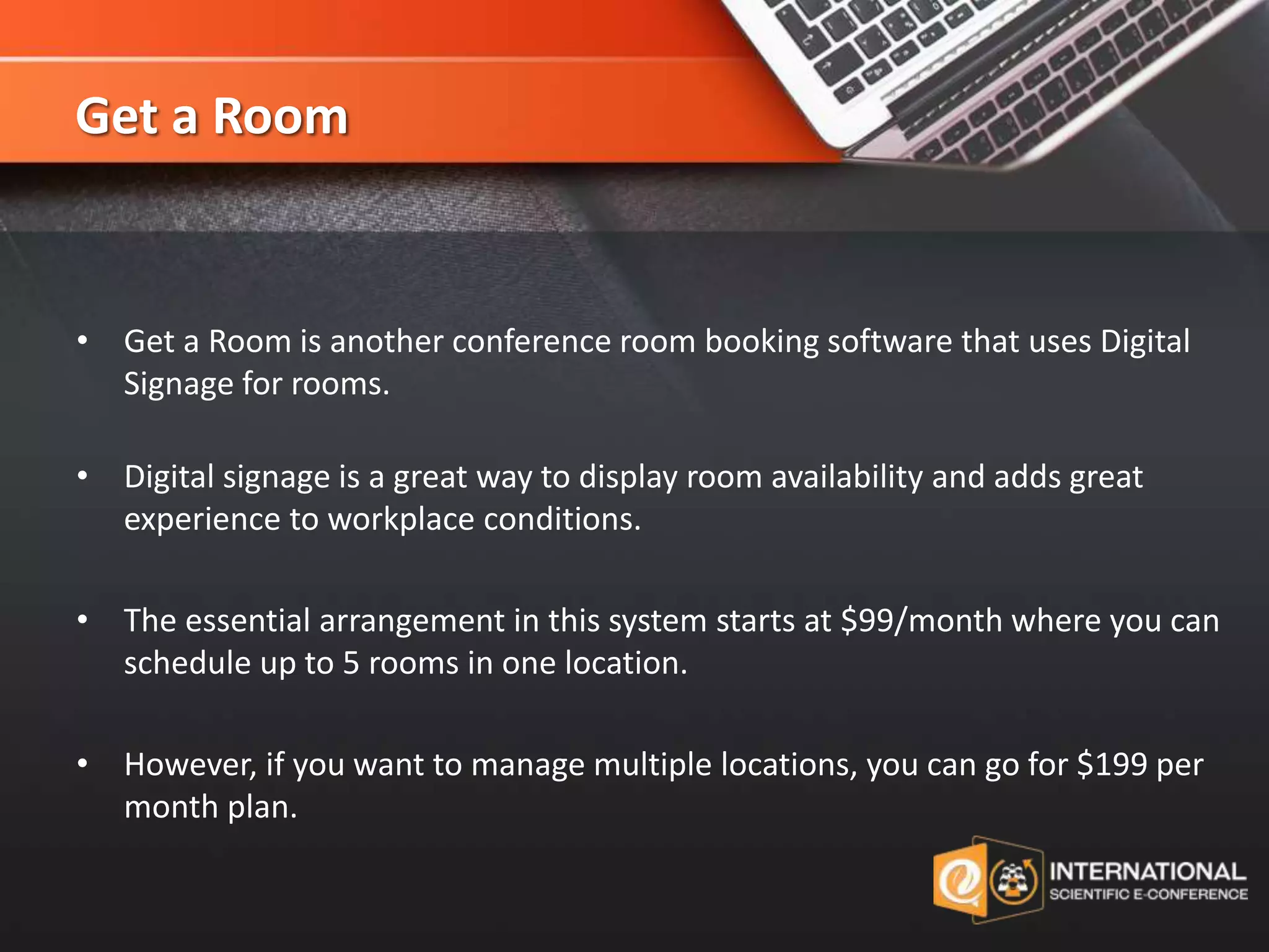 Conference room scheduling softwares | PPTX