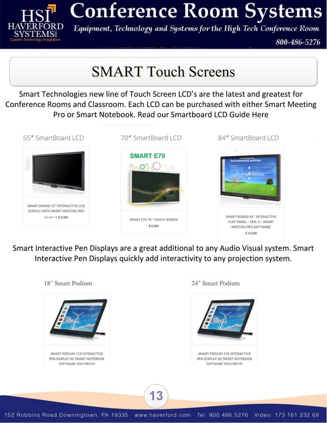 Conference room systems Product Overview | PDF