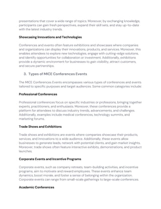 Conferences & Events (MICE): Bringing People Together for Meaningful ...