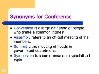 Conferences and seminars | PDF